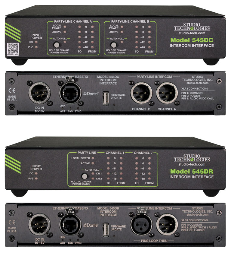 Studio Technologies Announces Enhanced Model 545DC & Model 545DR ...
